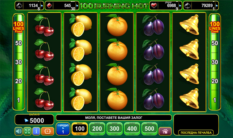 Play 100 Burning Hot Slot Game Online on ICE36 Casino